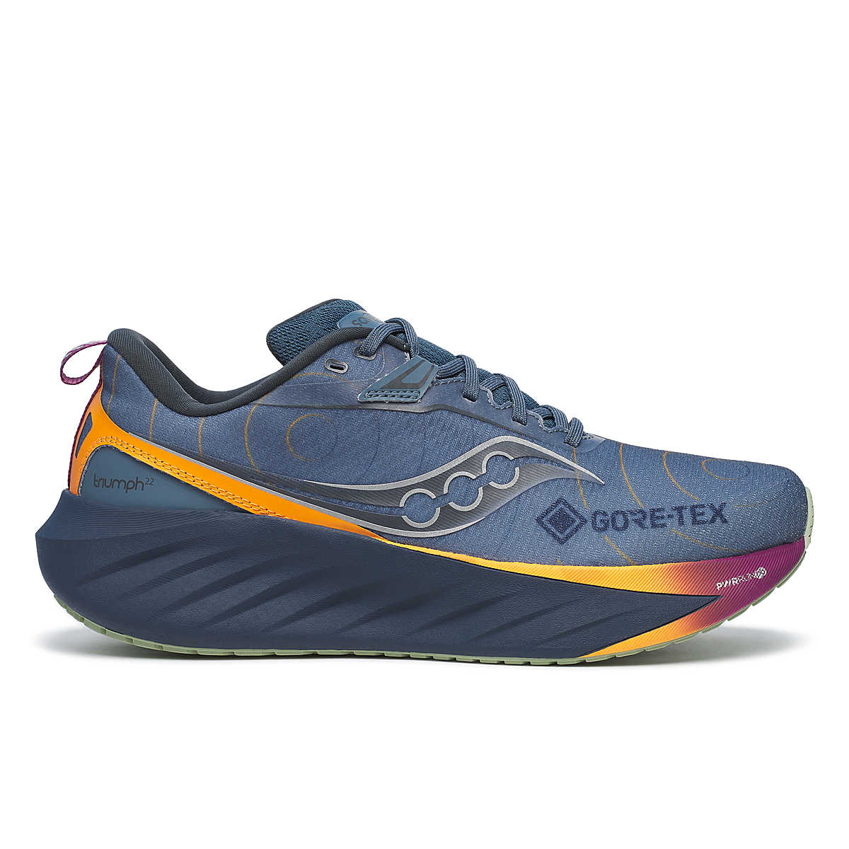 Saucony Triumph 22 GTX | Mirage/Navy | Men's Waterproof Running Shoes – Athletic Annex
