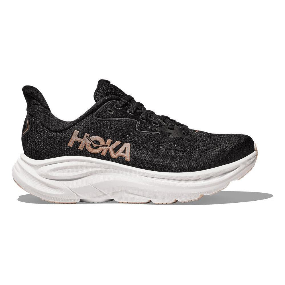HOKA Clifton 10 | Black/Rose Gold | Women's Neutral Running Shoes ...